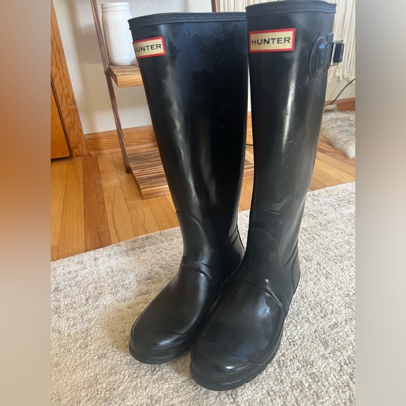 Hunter | Shoes | Hunter Tall Rain Boots Matte Black | Poshmark